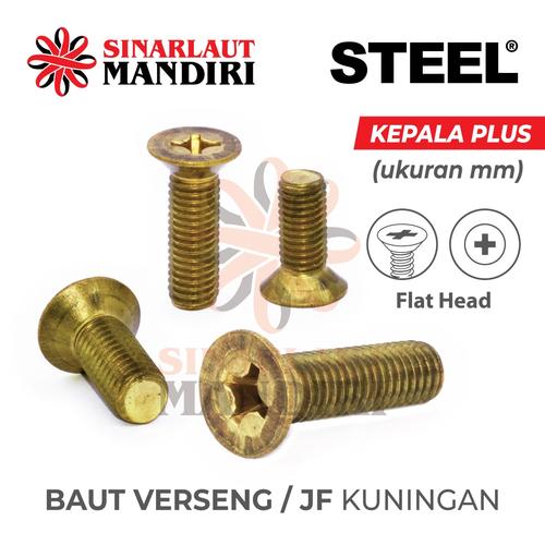Jual Baut Verseng Kuningan / Baut JF Kuningan Obeng (+) M 10 x 20 ...