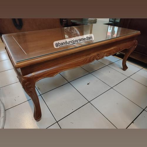 Jual Meja Tamu Classic Panjang Solid Wood uk. 120x60cm - Dark Brown ...