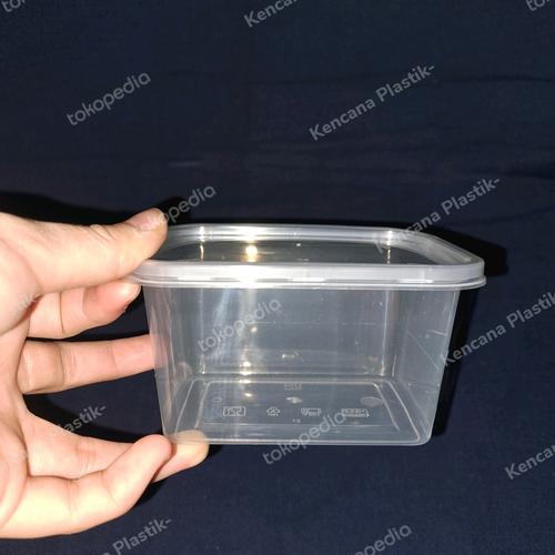 Jual kotak salad buah 300ml/ container box plastik - kotak makan 25 pcs ...
