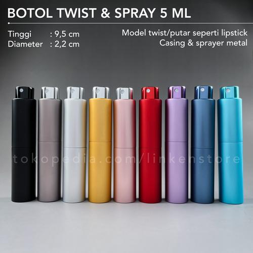 Jual Botol Twist and Spray 5ml - Travel Size Refillable Parfum Putar ...