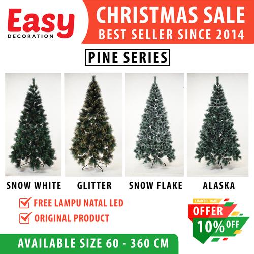 Jual Pohon Natal 1 Meter Tinggi 1.2m 120cm 4 ft Feet Daun Pinus Pine ...