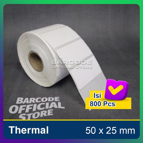 Jual Stiker Kertas Label Barcode Thermal ukuran 50x25mm - 50 x 25 mm ...