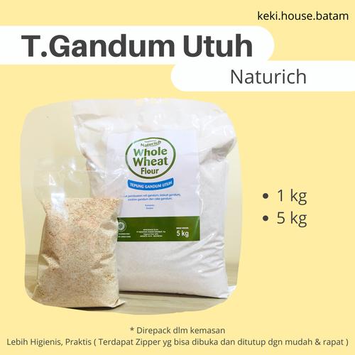 Jual Tepung Gandum Utuh Naturich 1 kg / Whole Wheat Flour - 5kg - Kota ...