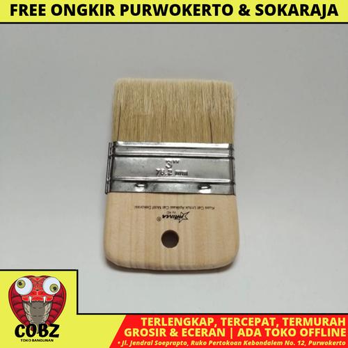 Jual 3 IN / PRIMA Kuas Tangan Cat Tembok Kayu Besi Air Touch Brush ...
