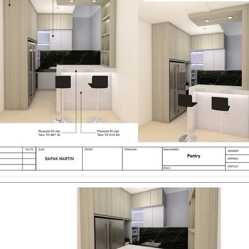 Jual kitchen set minimalis modern atas bawah meja bar - Kota Tangerang ...