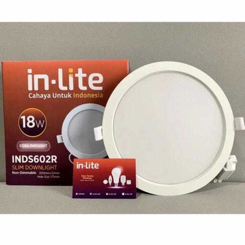 Jual LAMPU LED DOWNLIGHT INLITE SLIM downlight 18W INDS602R - Putih ...