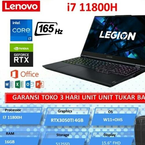 Jual Lenovo Legion 5 i7 11800 32GB 1TB SSD VGA RTX 3050 TI W11 OFFICE ...