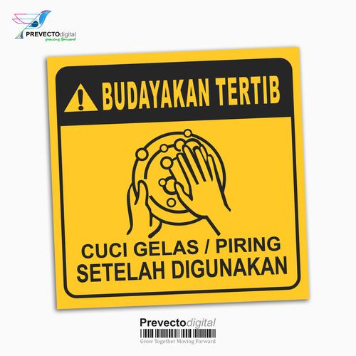 Jual Sticker Himbauan Cuci Piring Setelah Digunakn - Jakarta Barat ...