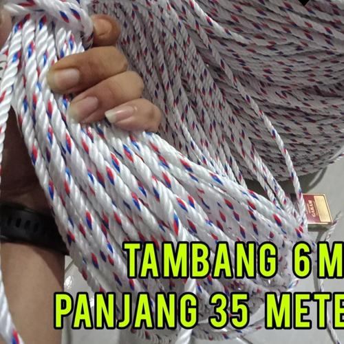 Jual TALI TAMBANG PLASTIK PE PPD 6 MM ECERAN 35METER - Jakarta Utara ...