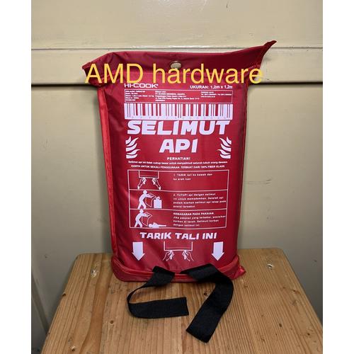 Jual SELIMUT API FIRE BLANKET HI-COOK ORIGINAL FB-1212 1.2mX 1,2 meter ...