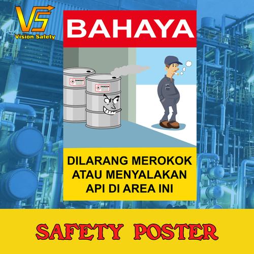 Jual POSTER SAFETY K3 - Bahaya Merokok Pada Tembat Yang Berbahaya - A4 ...