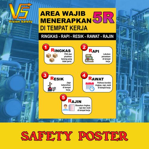 Jual POSTER SAFETY K3 - 5R - A3 (42x30 cm) - Kab. Sidoarjo - Vision ...