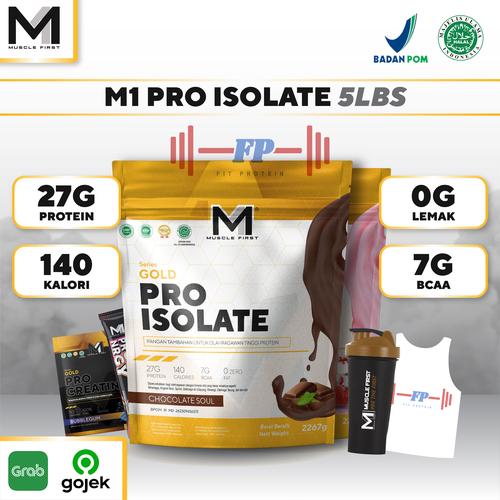 Jual M1 muscle first Whey protein Gold pro isolate 5lbs 5 LBS BPOM ...