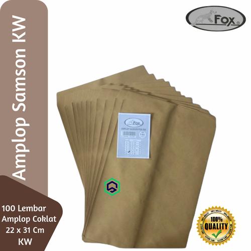 Jual Amplop Coklat / Samson Fox KW 22 x 30 cm (Kwarto) isi 100 Pcs ...