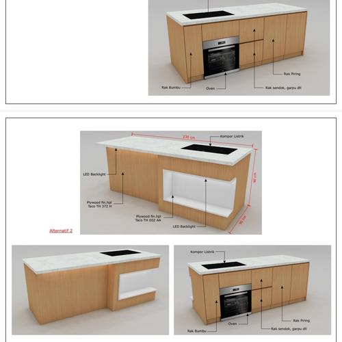 Jual Link custom meja island hpl minimalis modern - Kota Tangerang ...