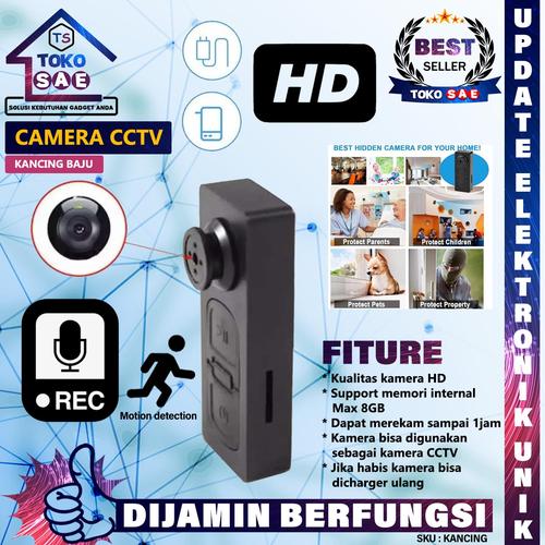 Promo Mini Spy Cam Button Shirt Camera Hitam Spycam Spy Camera Kancing ...