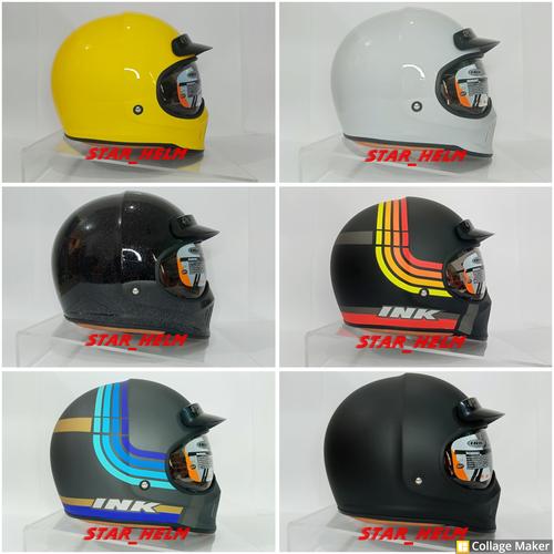 Jual HELM FULLFACE RETRO INK TROOPER ORIGINAL - Asphalt grey - Kab ...