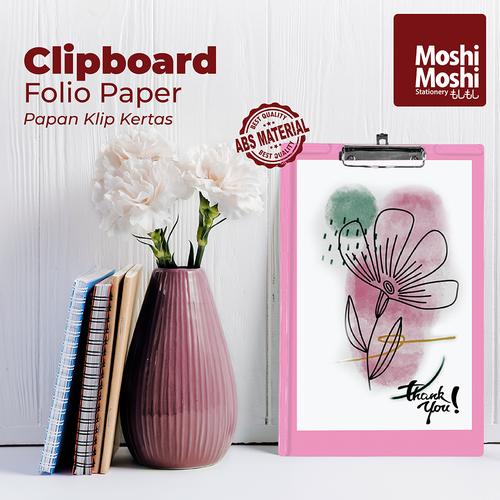 Jual Clipboard Paper Papan Alas Tulis Penahan Siku Kertas Ujian Anti ...