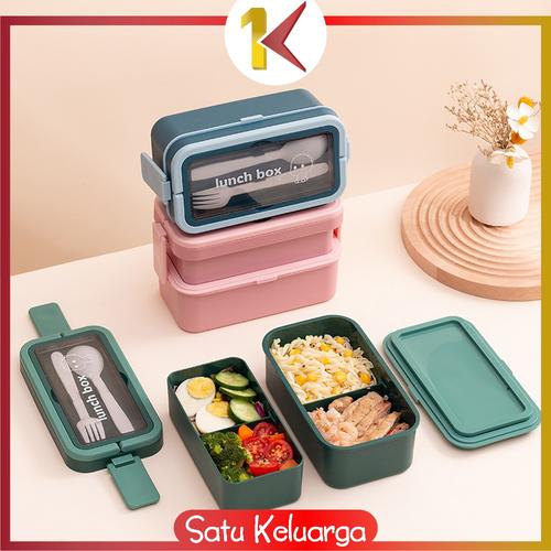 Promo SK-C740 Kotak Tempat Makan Lunchbox Bekal 2 Susun Free Sendok ...