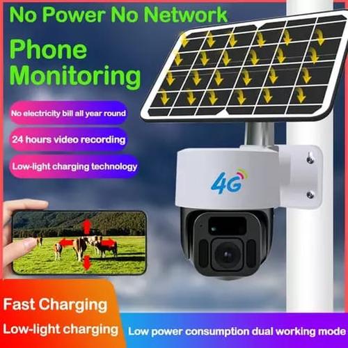 Promo CAMERA CCTV WIFI 4G GSM OUTDOOR PTZ SOLAR PANEL KAMERA PENGINTAI ...