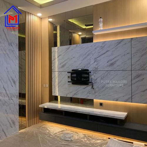 Jual backdrop tv , meja tv , panel tv , dinding hias ruang tamu - BEBAS ...