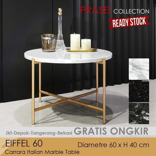 Jual EIFFEL 60 - Carrara Marble Coffee Table Meja Sofa Tamu Marmer Bulat - Indian Granite - Kota ...
