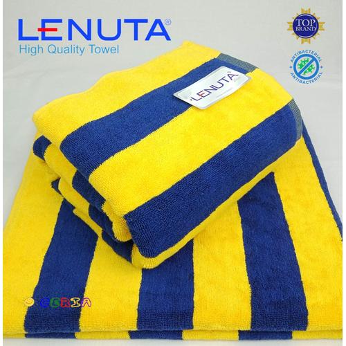 Jual Handuk Hotel Jumbo Lenuta Hijau Stripe Biru bca Uk.150 x 85 cm ...