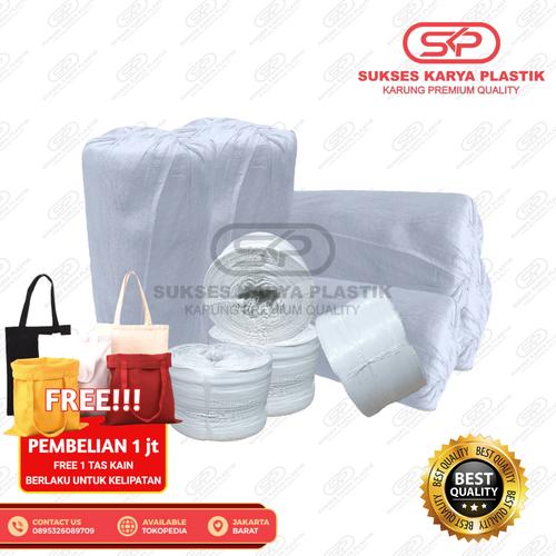 Jual TALI RAFIA PUTIH 5 KG TALI PLASTIK RAFIA PUTIH 5KG TALI LOSAN ...