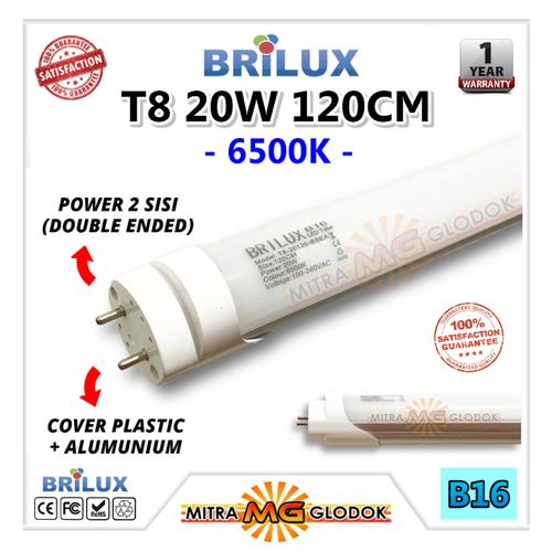 Jual LED TUBE TL T8 NEON 20W 120CM AC 220V - HIGH QUALITY - WHITE - B16 ...