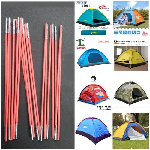 Jual frame tenda fiber kerangka tenda camping 1 set lonjor panjang ...