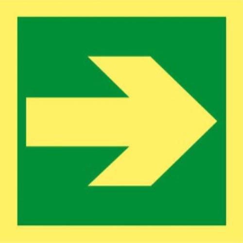 Jual Safety Sign Sticker Rambu Keselamatan - Arah Panah Samping 14x14 ...