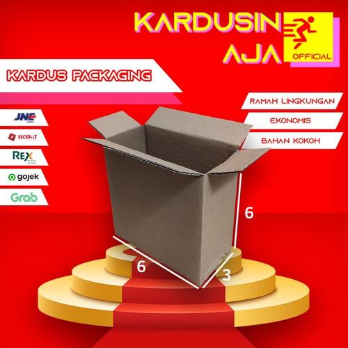 Jual 6X3X6 CM KARDUS BOX PACKAGING PACKING KARTON DUS KOTAK SHEET POLOS ...