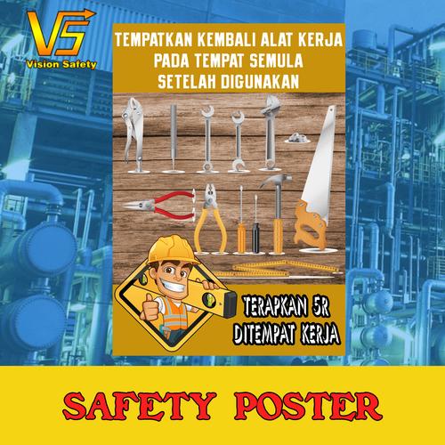 Jual POSTER SAFETY K3 - 5R Peralatan Kerja - A4 (21x30 cm) - Kab ...