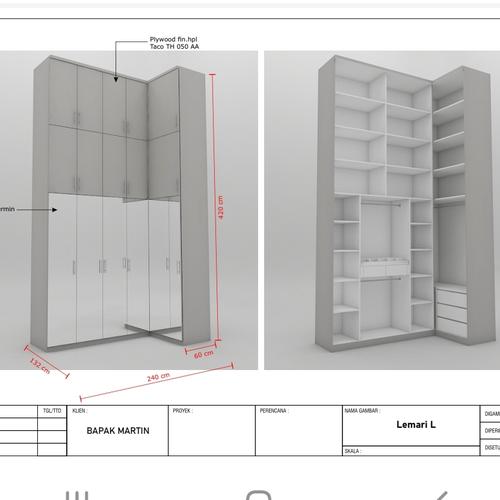 Jual custom wardrobe lemari hpl minimalis modern hpl taco - Kota ...