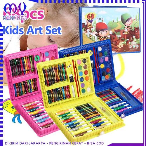 Jual Drawing Set 68Pcs Oil Pastel Crayon 68 IN 1 Set Krayon Mewarnai ...