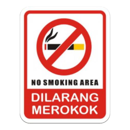Jual Stiker Rambu No Smoking Safety Sign Sticker Dilarang Merokok 15x20 ...