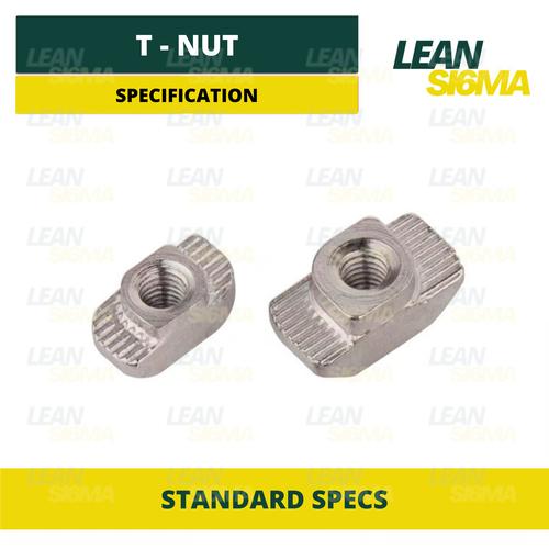 Jual T Hammer Nut Drop in Aluminium Profile 4040 series 40 - M5 ...