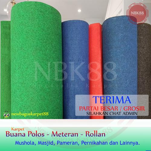Jual Karpet Brudu Polos Planet Super Buana Meteran Murah (Mushola, Pameran) - Biru - Kota ...
