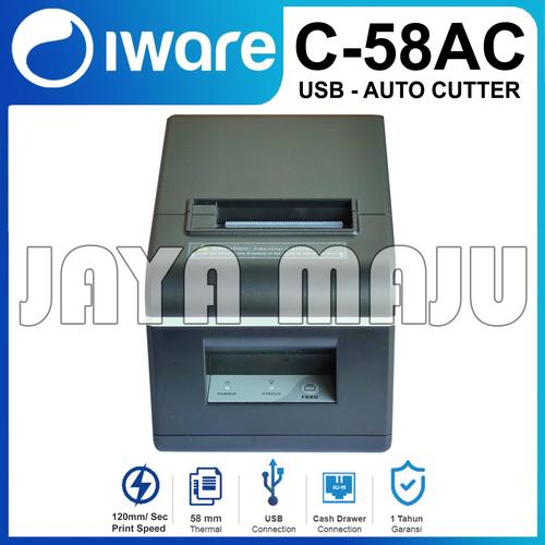 Jual PRINTER KASIR THERMAL 58MM IWARE C58AC - C-58AC AUTO CUTTER PORT ...