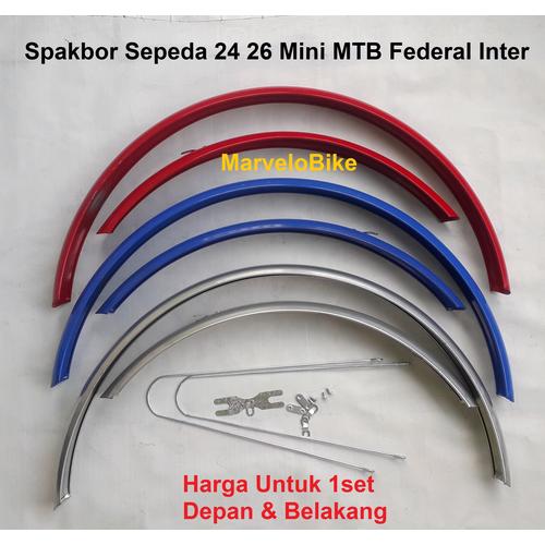 Jual Fender Spakbor Sepeda 24 26 Mini MTB Federal Inter Besi - Biru ...