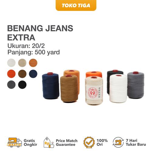 Jual Benang Jahit Jeans / Bahan Tebal 20/2 500 Yard Merk EXTRA - 248 ...