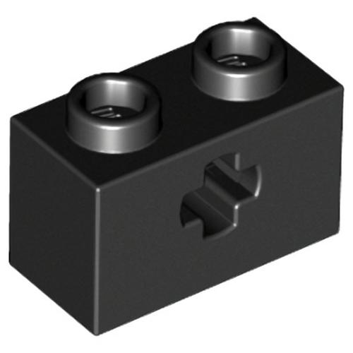 Jual LEGO Part 32064 Technic Brick 1x2 with Axle Hole Black - Kota ...