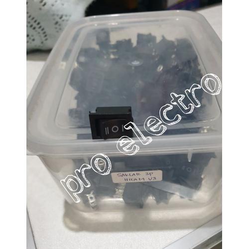 Jual Rocker Saklar 2P 3P Switch ON OFF Sakelar Dispenser Hitam 2 Pin 3 ...
