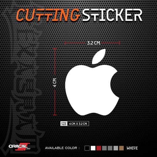 Jual Cutting Sticker Apple Logo | Stiker Cutting Logo Apple - Hitam ...