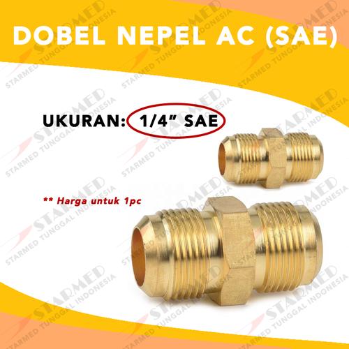 Jual Double Nepel Flaring - Dobel Nepel AC 1/4" SAE - Jakarta Pusat ...