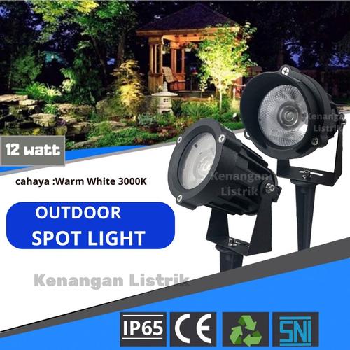 Jual LAMPU TAMAN LED COB OUTDOOR Spot Light WATERPROOF SOROT TAMAN 12W ...