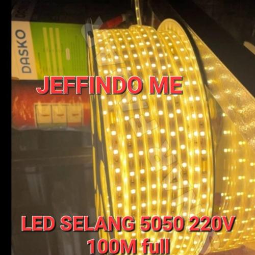 Jual Lampu Led Strip Selang 5050 SMD 220V 100M/100 Meter drop ceiling ...