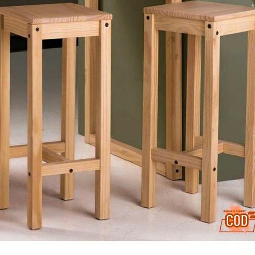 Jual Bangku Cafe Minimalis Kayu Jati Belanda /Kursi Cafe Serbaguna - 25 ...