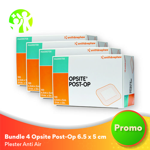 Promo Bundle 4 Opsite Post-Op 6.5 x 5 cm - Plester Luka Tahan Air ...