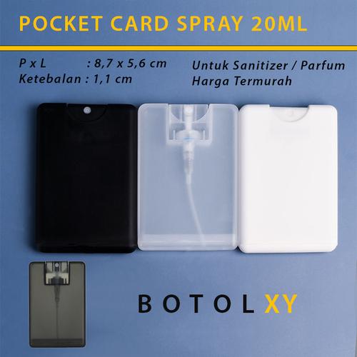 Jual Pocket Card 20ml Botol Spray Plastik Hand Sanitizer Parfum Travel ...